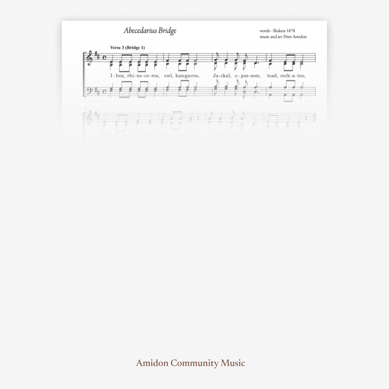 Abecedarius Song – Amidon Community Music
