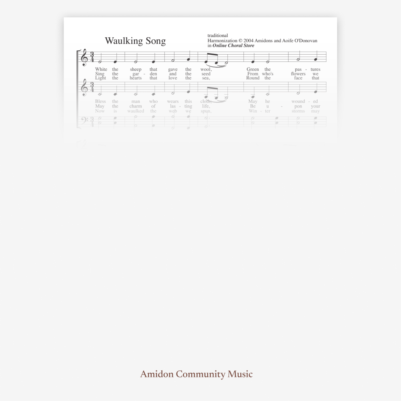 Waulking Song – Amidon Community Music